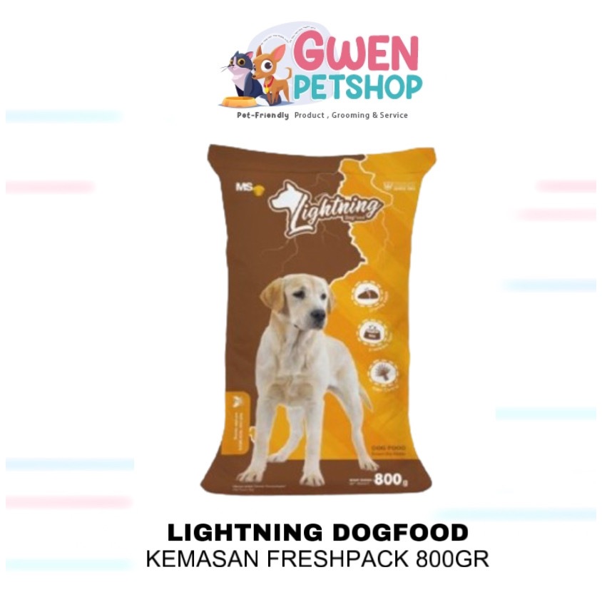 Jual LIGHTNING DOG DRY FOOD KEMASAN 800GR | Shopee Indonesia