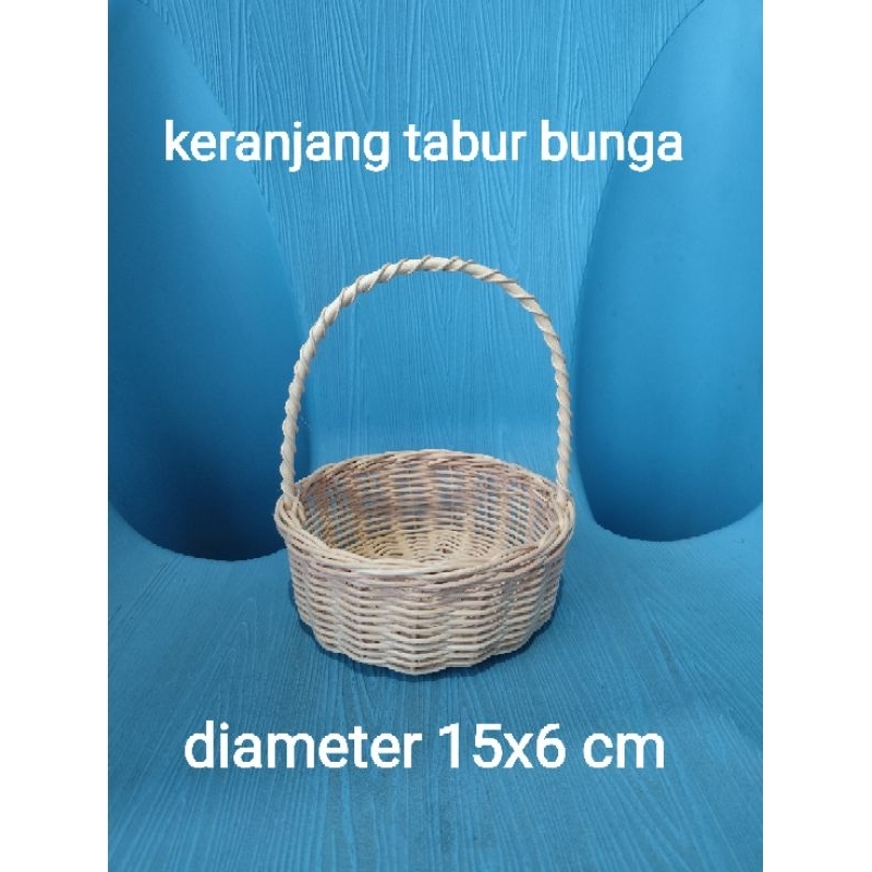 Jual keranjang rotan bulat diameter 15 cm full rotan halus | Shopee ...