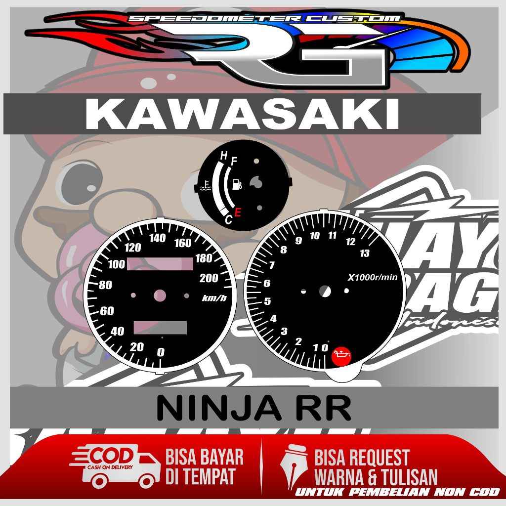 Jual PAPAN SPEEDOMETER CUSTOM NINJA RR | Shopee Indonesia