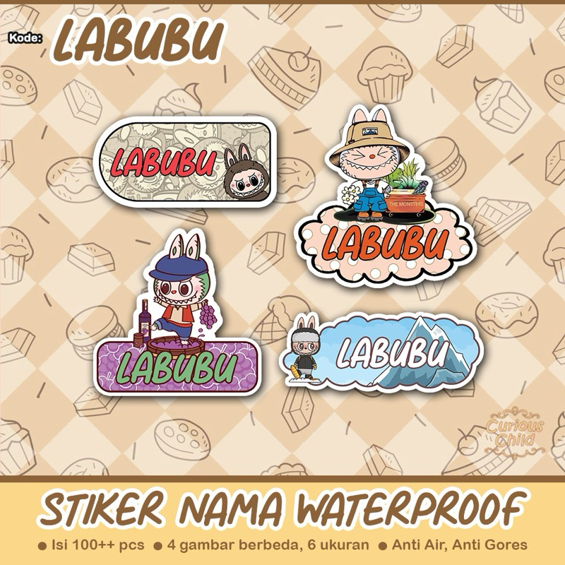 Jual 100++ Sticker Nama Waterproof - Labubu | Shopee Indonesia