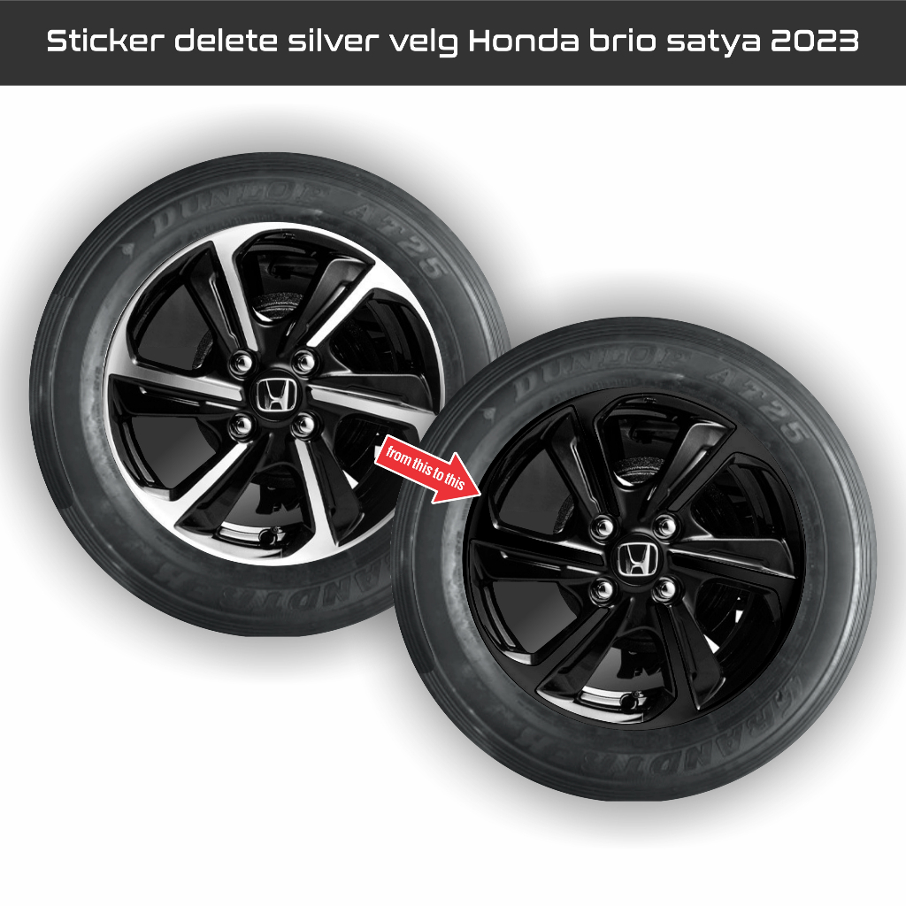 Jual Sticker delete silver velg Honda brio satya 2023-2024 facelift ...