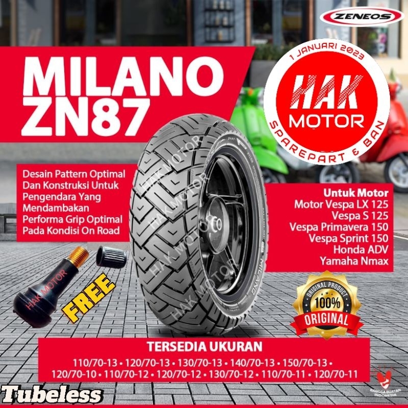Jual ( DIJAMIN ASLI TERBARU ) BAN ZENEOS MILANO RING 10 , 11 , 12 ,13 ...