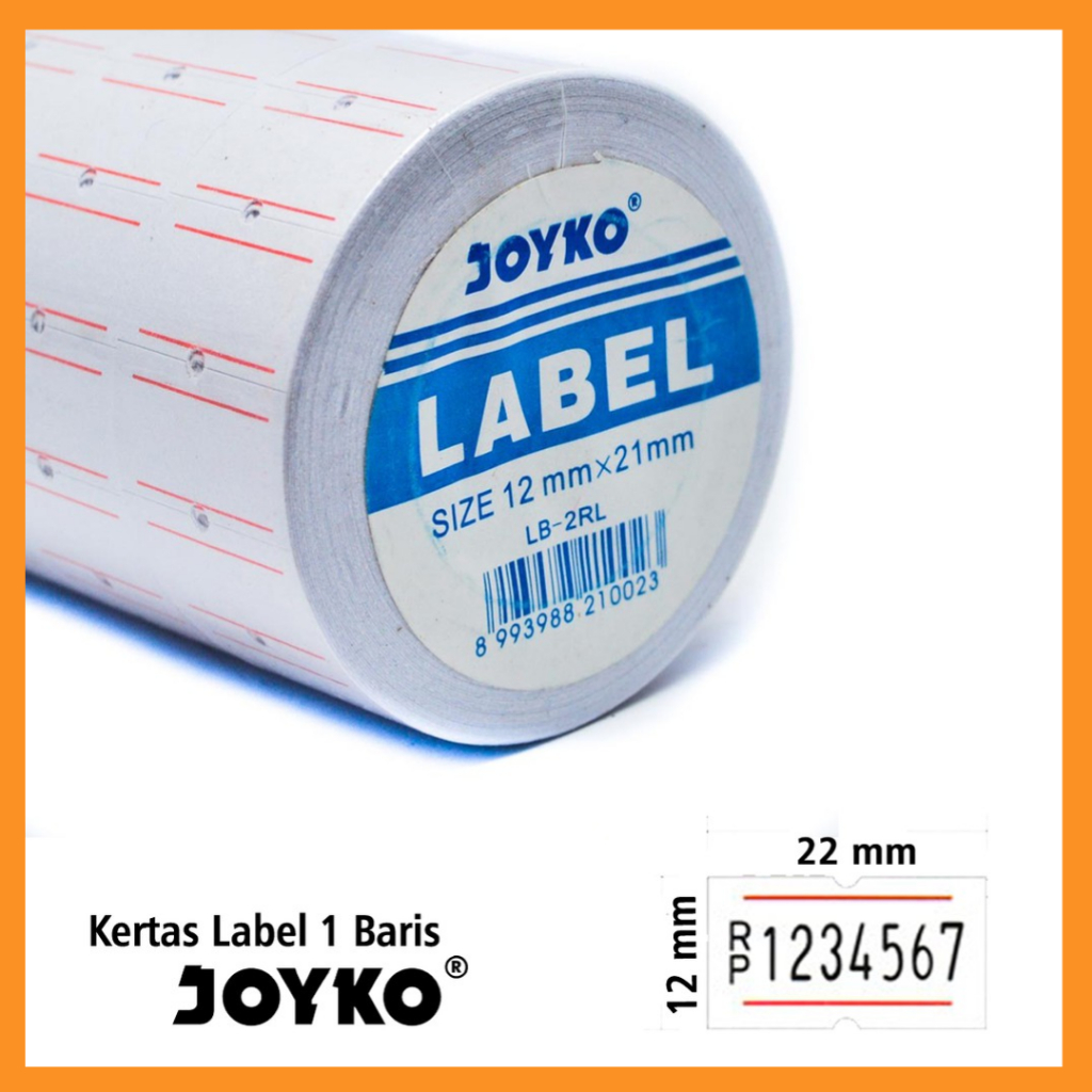 Jual JOYKO Isi label harga 1 line setabung isi 10 roll | Shopee Indonesia