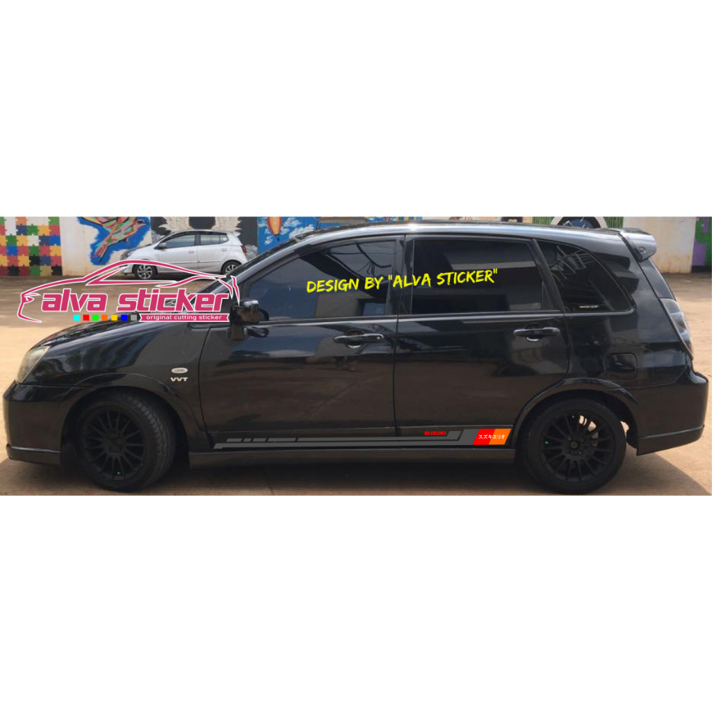 Jual best sticker aerio stiker list stripe kanji mobil suzuki aerio ...