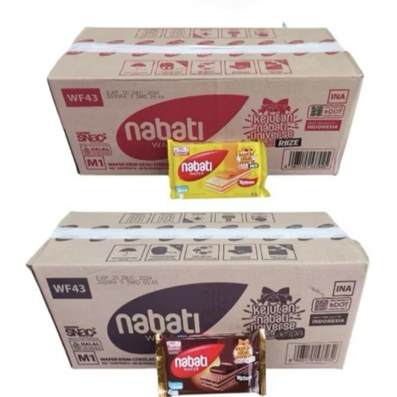 Jual [1 karton isi 80×37g] Nabati wafer krim richeese & richoco | Shopee Indonesia