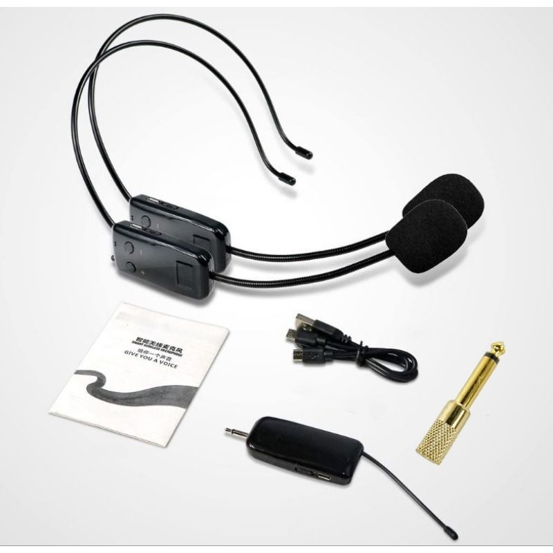 Jual Mic Microphone Wireless Headset 2.4GHz Mic Imam Masjid Mic Bando ...