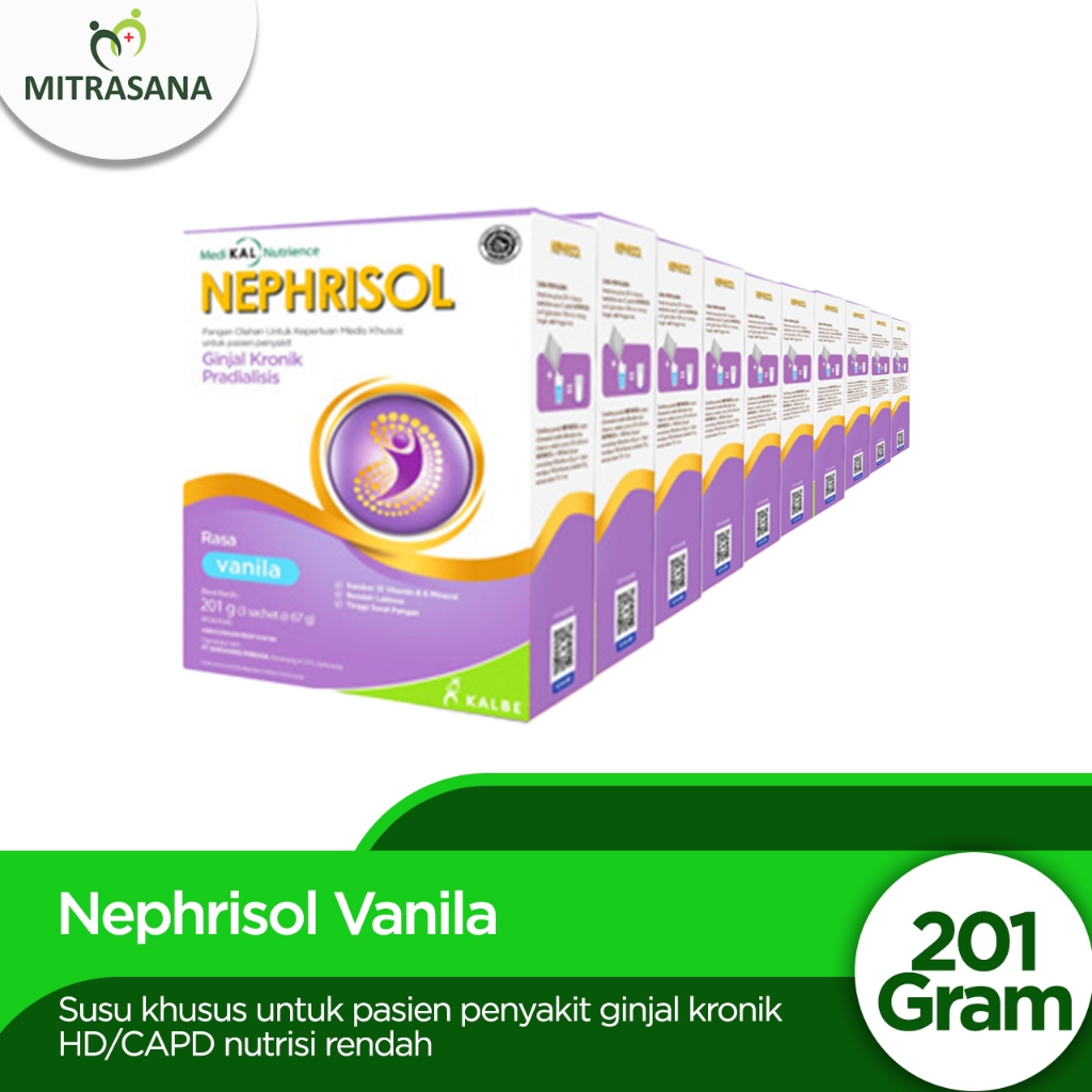 Jual Bundle 10 Box Nephrisol - Nutrisi Rendah Protein Pasien Gagal ...