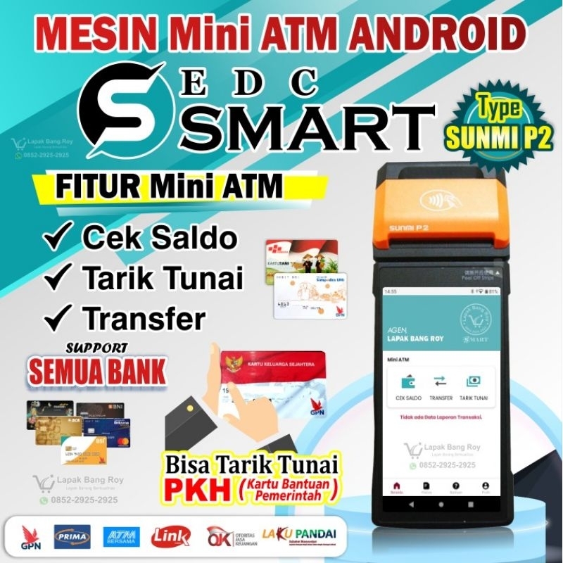 Jual Mesin EDC SMART Android P2 (Wifi, NFC, Simcard 4G) | Shopee Indonesia