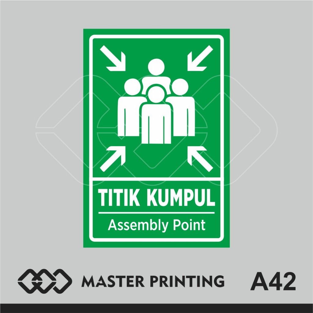 Jual A42 - Akrilik Titik Kumpul (Assembly Point), Acrylic Sign, Tahan ...