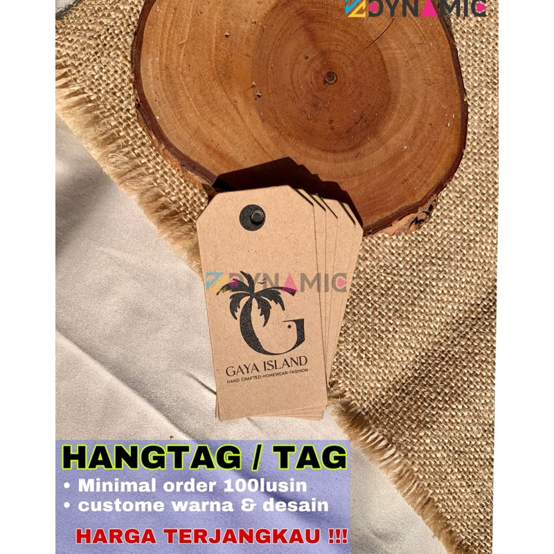 Jual free desain costum hangtag/hangtag ivory/hangtag distro/label ...