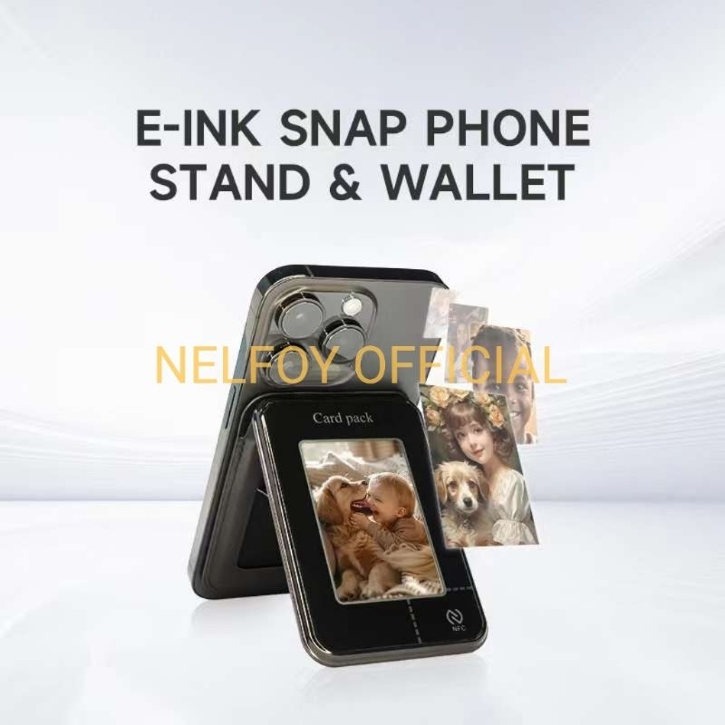 Jual NELFOY Leather Wallet with NFC 4 Color E-Ink iPhone 17 Pro Max ...