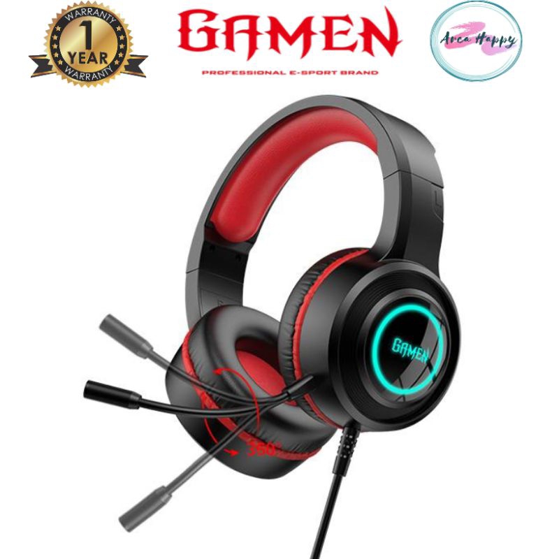 Jual GAMEN GH100 Gaming Headphone Black For PC / Handphone/ Laptop ...
