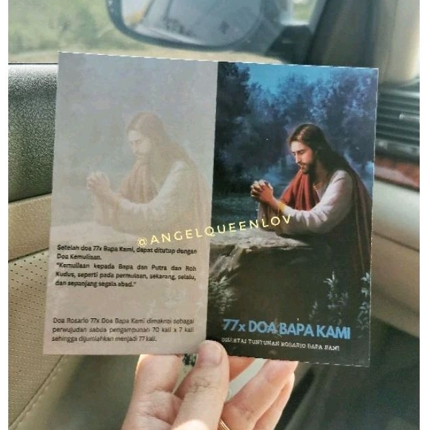 Jual Lembar Tuntunan Rosario 77x Doa Bapa Kami / Cara berdoa 77x Bapa Kami menggunakan rosario ...