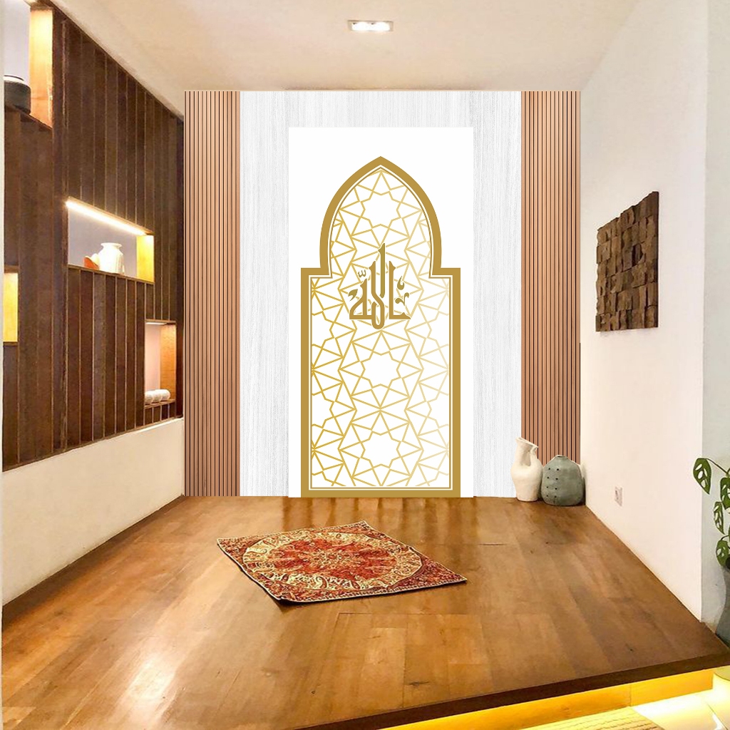 Jual Stiker Dekorasi Musholla Mihrab Wallpaper Dinding Ruang Mushola ...