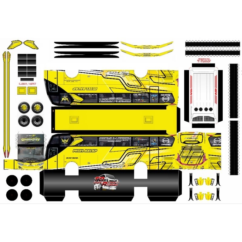 Jual Pola Miniatur Paperbus Pecel Balap QQ Trans FADEL | Shopee Indonesia