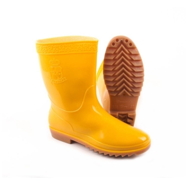Jual Sepatu Boots Karet Pendek Yumeida RB1 Boots Ujan Kuning dan Hitam ...
