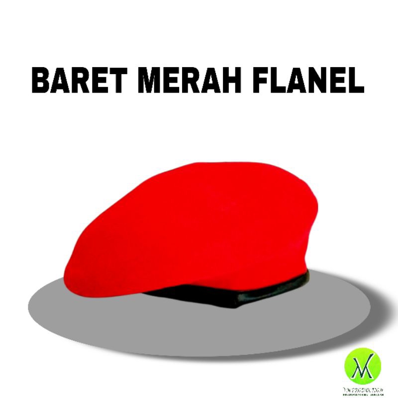 Jual BARET MERAH HIJAU FLANEL BARET FLANEL MERAH | Shopee Indonesia
