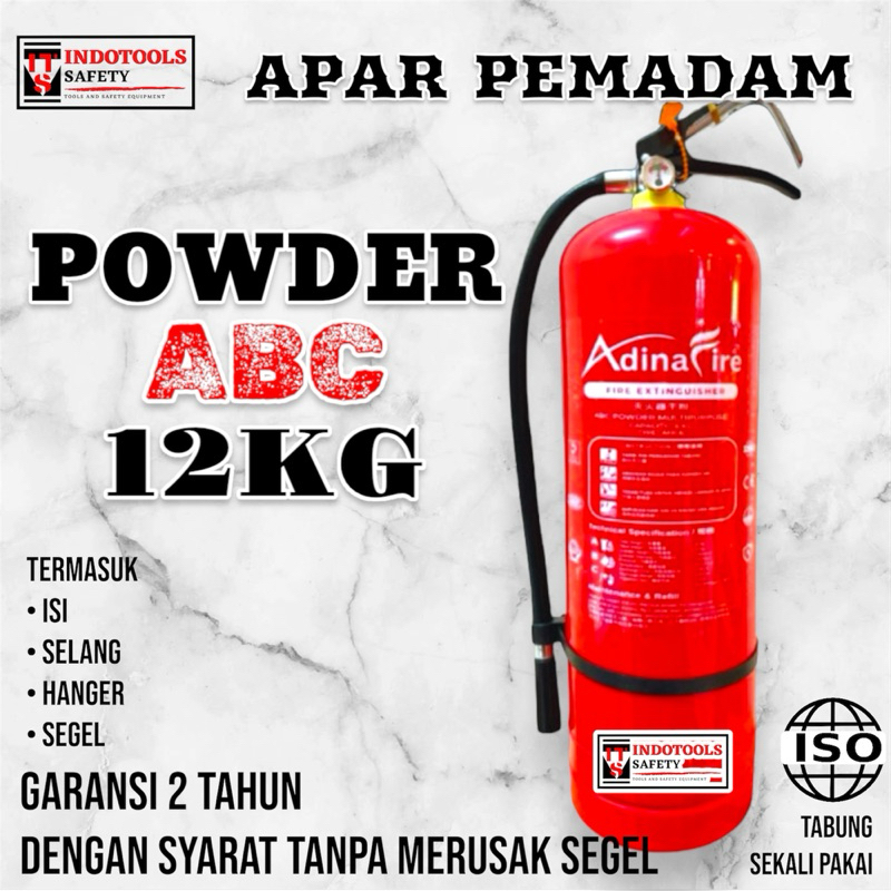 Jual BERSERTIFIKAT APAR 12 KG / ABC POWDER 12 KG / GARANSI 2th | Shopee Indonesia