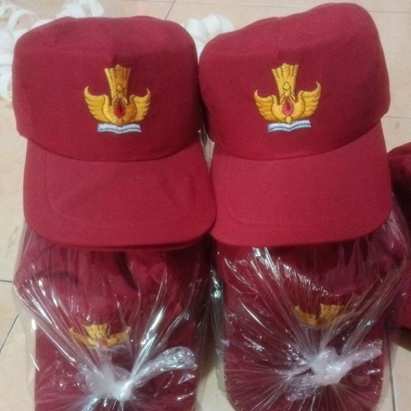 Jual topi sekolah sd bordir 20pcs | Shopee Indonesia
