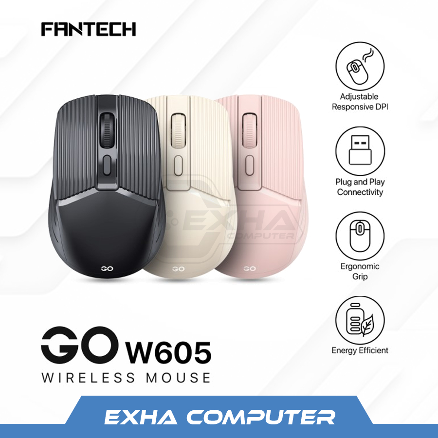 Jual Mouse Wireless Office FANTECH GO W605 2.4Ghz 1600DPI | Shopee Indonesia