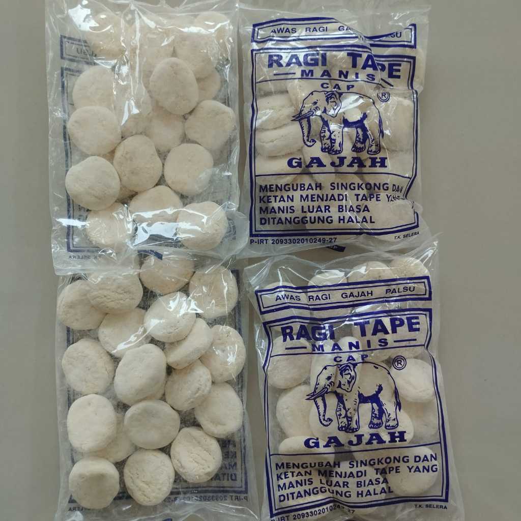 Jual Ragi Tape manis, Ragi Tape Cap Gajah, Ragi Ketan, Ragi Singkong | Shopee Indonesia