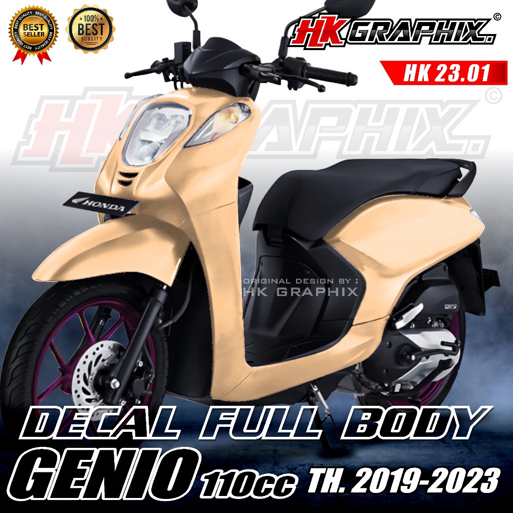 Jual Decal Sticker Honda Genio Full Body 2019 2020 2021 2022 2023 Motif Warna Polos HK Graphix ...