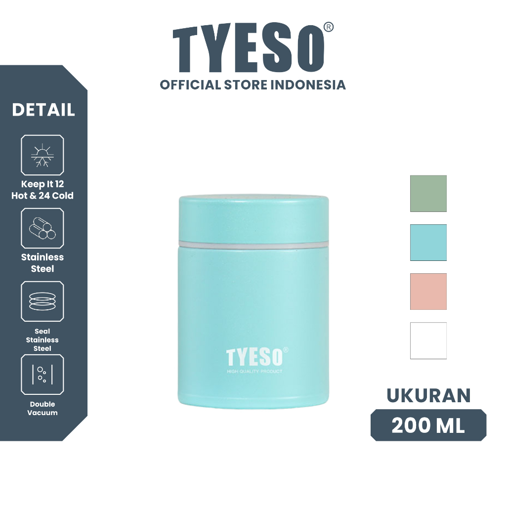 Jual Food Jar TYESO TS-8762A Stainless Steel 200ML-Wadah Tempat ...