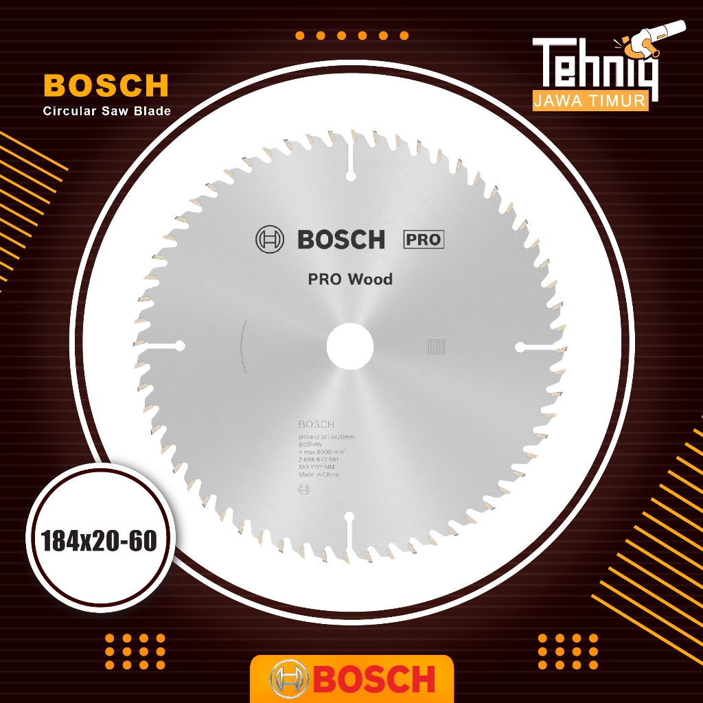 Jual Circular Saw Blade EX BOSCH WO H 184x20-60 / Mata Gergaji Circle ...