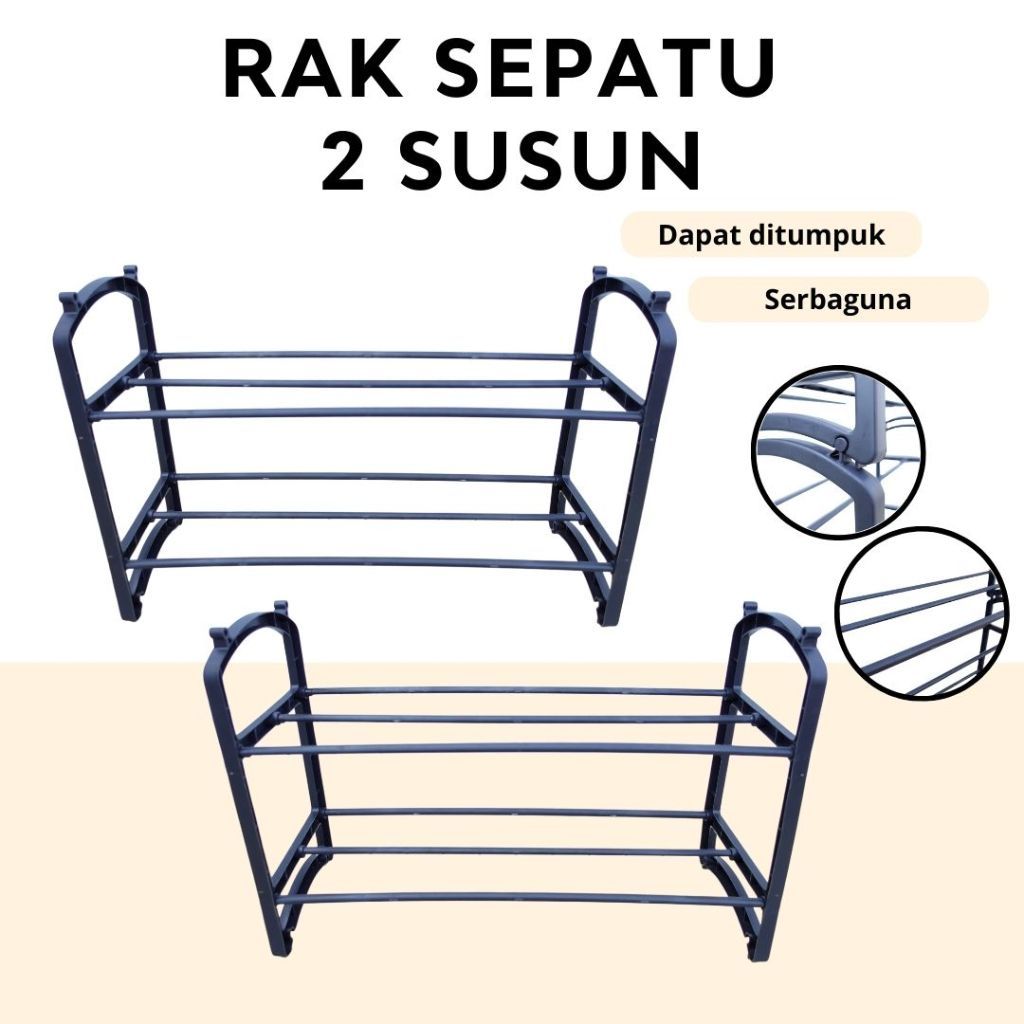 Jual Rak Sepatu PIPA Sandal 2 SUSUN Rak Sepatu Serbaguna Murah ...