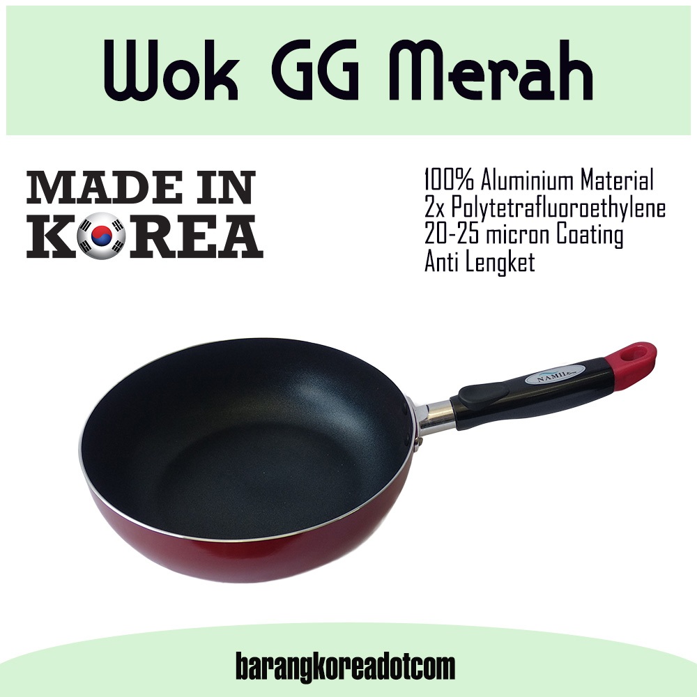 Jual Wok Pan GG Merah Akebonno / Wajan Kuali Penggorengan lapisan ...