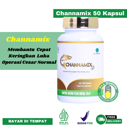 Jual Kapsul Channamix 100% Original Albumin Ikan Gabus Membantu Cepat ...