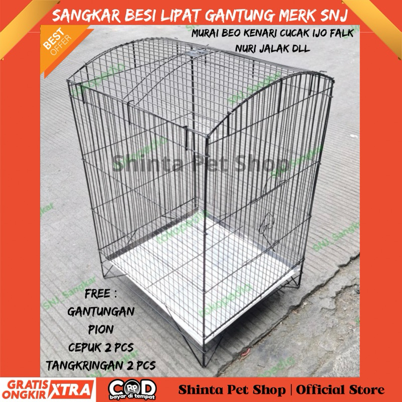Jual Sangkar Besi Lipat Kotak Gantung merk SNJ Kandang Kotak Besi ...