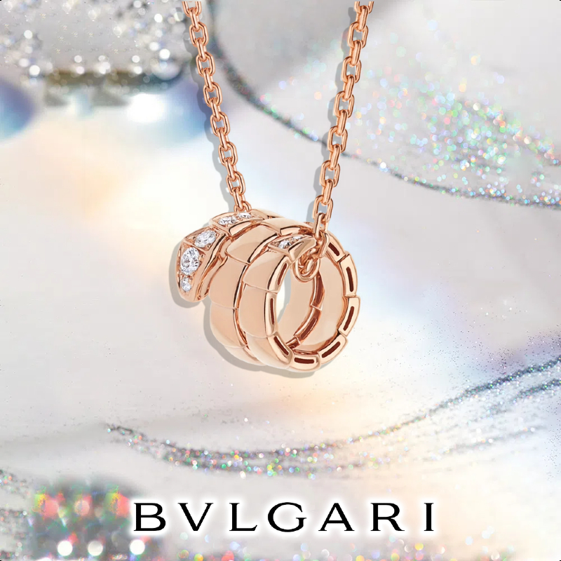 Jual Kalung liontin Bulgari Serpenti Viper dari emas merah muda 18 ...