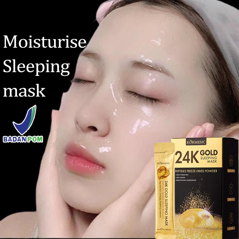Jual [1 kotak 20pcs] 24k Sleeping Mask Gold Masker Tidur Emas ...