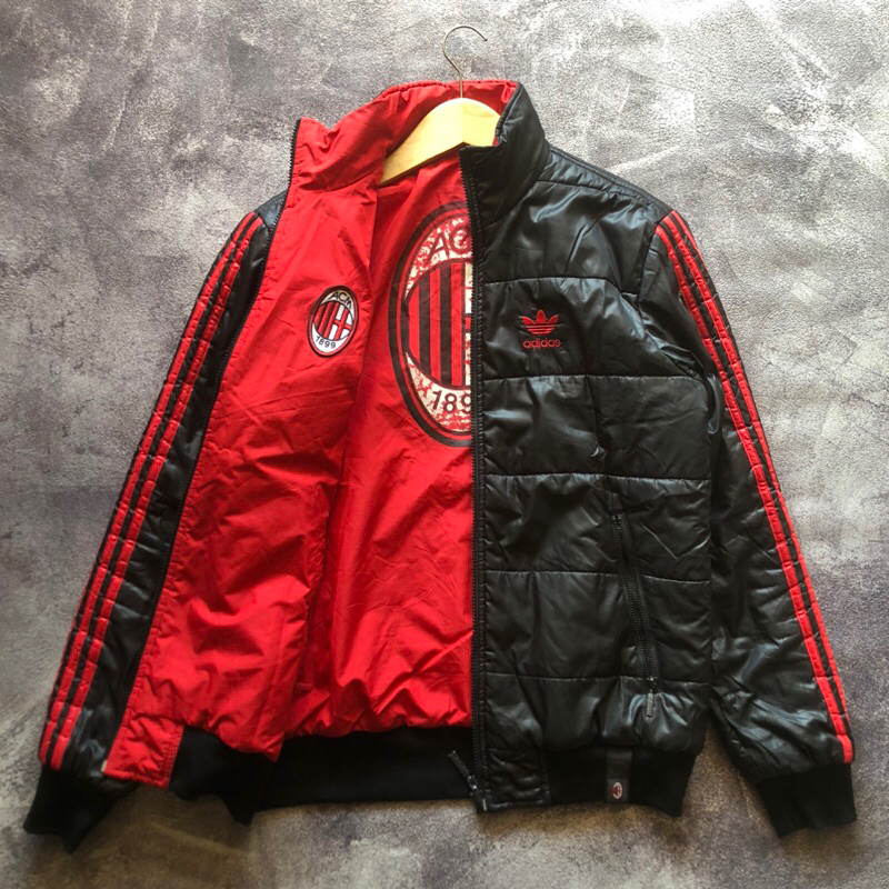 Jual Reversible Puffer Adidas X AC Milan Second,Size L,Reversible ...