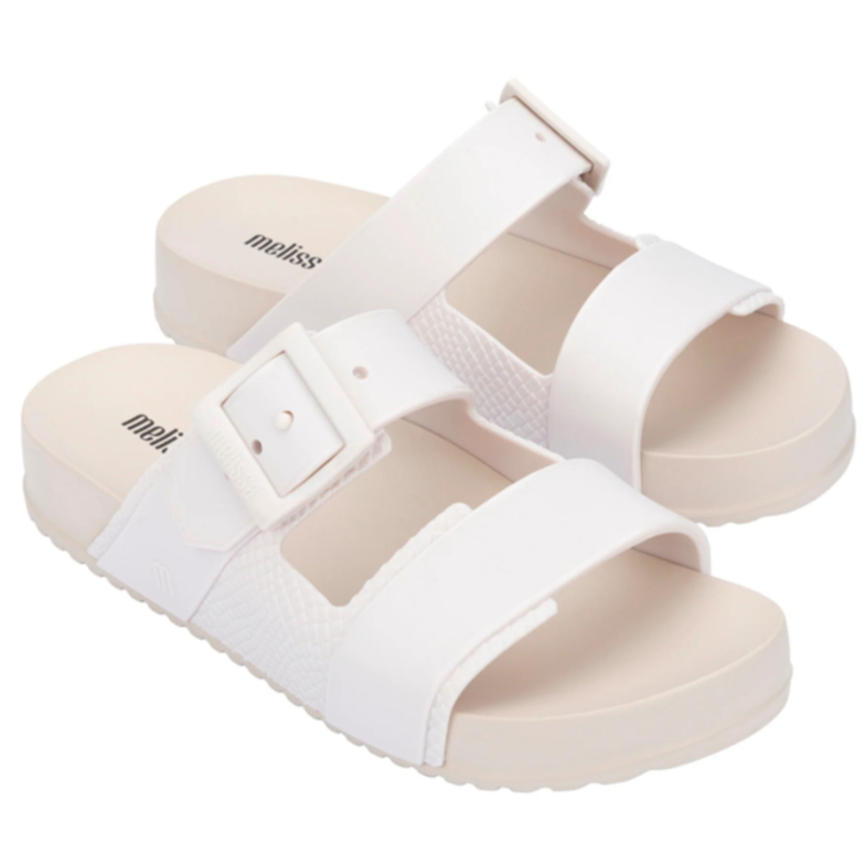 Jual Melissa Cozy Connection Slide AD Beige/White | Shopee Indonesia