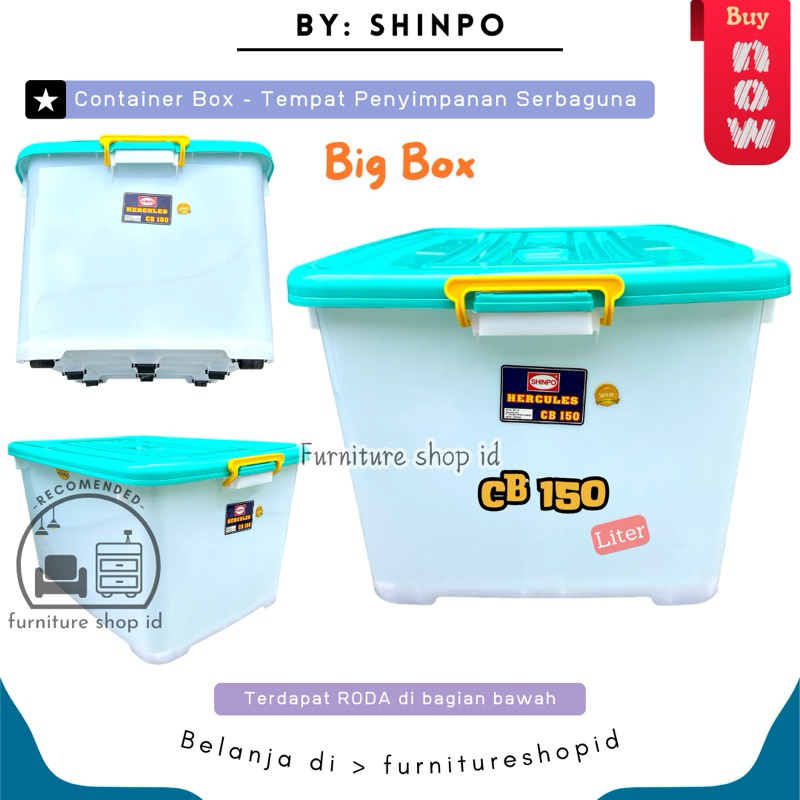 Jual Shinpo - Container Box Cb 150 Liter - Kotak Penyimpanan Serbaguna ...