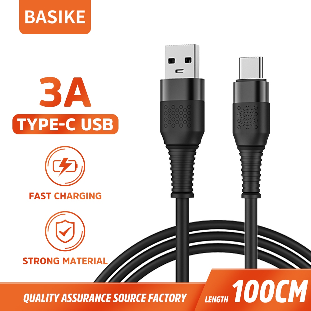 Jual BASIKE Kabel Data iPhone Fast Charging 3A Lightning Type C Micro ...