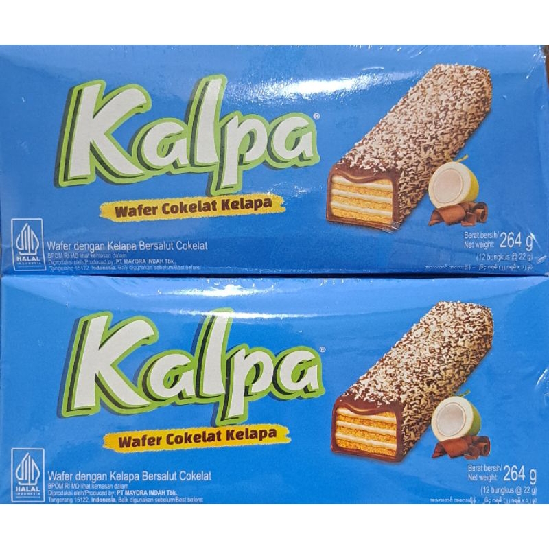 Jual KALPA WAFER COKLAT TABUR KELAPA ISI 12PCS | Shopee Indonesia