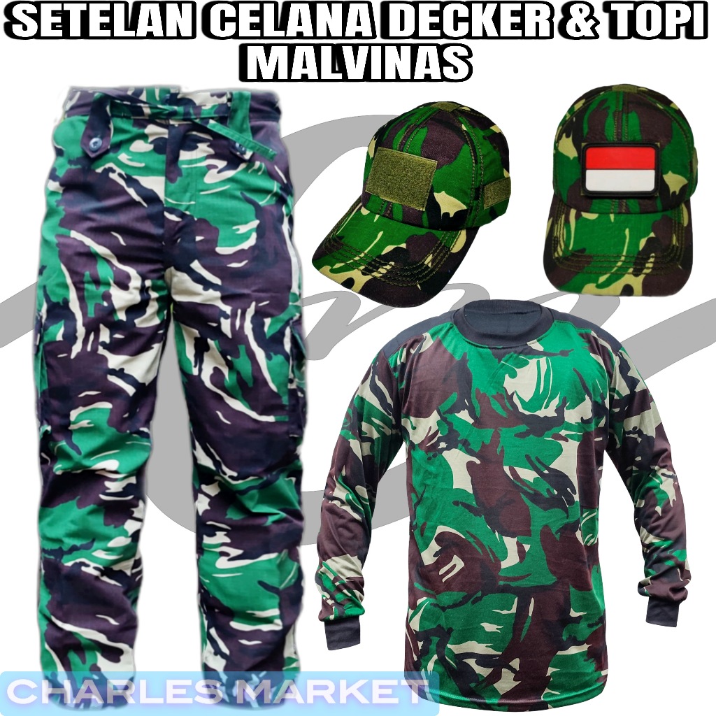Jual SETELAN CELANA TOPI DAN DECKER MALVINAS HIJAU - SETELAN PRESSBODY MALVINAS - SERAGAM ...