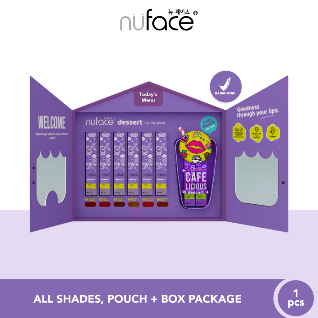Jual Nuface Dessert Lip Mousse Gift Box (6 Shades + Pouch) | Shopee ...