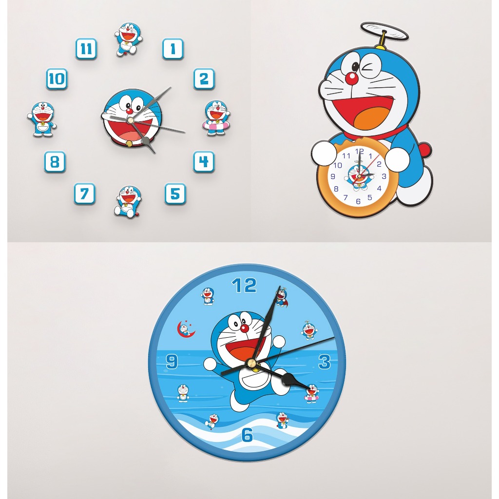 Jual Jam Dinding Ukir Jumbo Karakter Doraemon Lucu Dekorasi Kamar Anak Hadiah Ulang Tahun ...