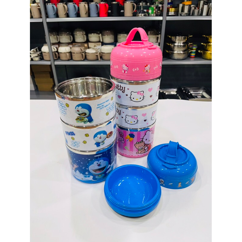 Jual Yaya LB195 Kotak makan siang kartun lucu bergambar Doraemon, Hello ...
