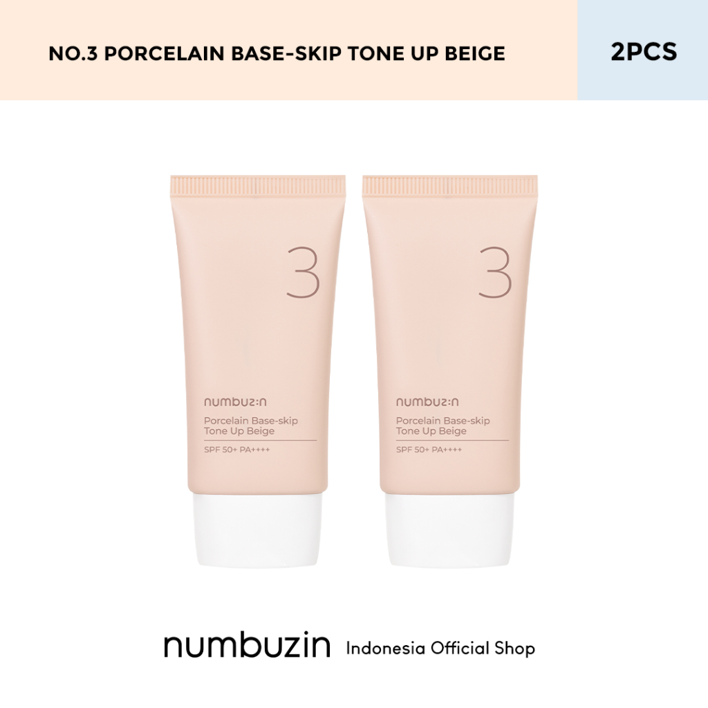 Jual Numbuzin DUO No.3 Porcelain Base-skip Tone Up Beige | Shopee Indonesia