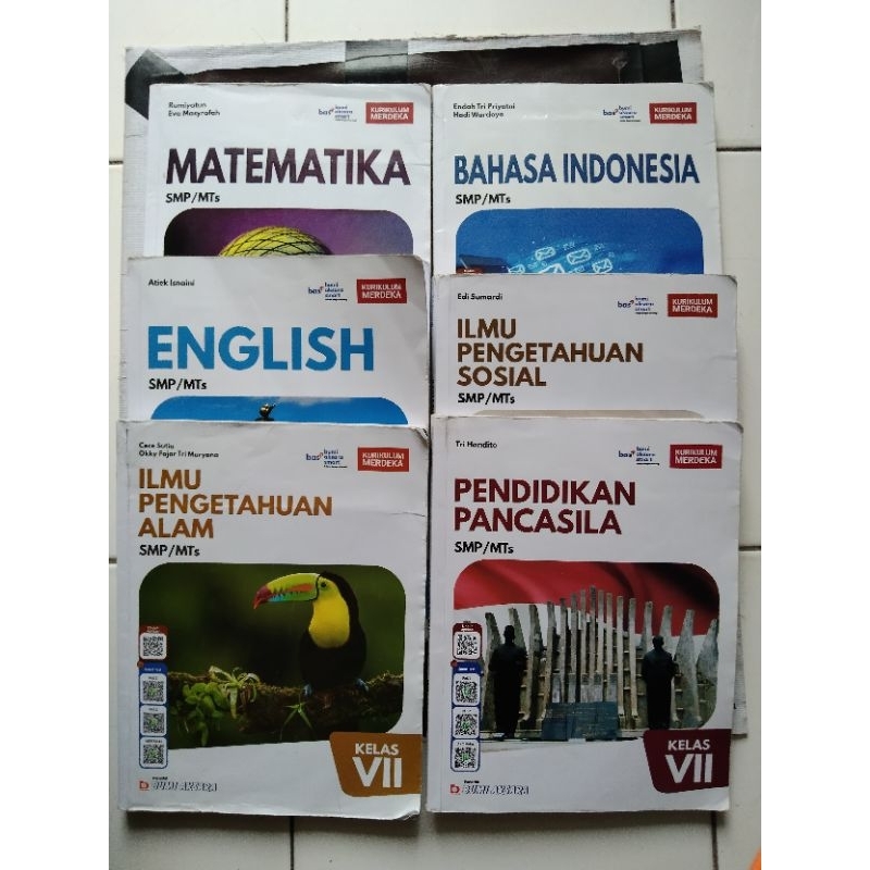 Jual Buku SMP Kelas 7 IPA, MATEMARIKA, BHS INDONESIA, ENGLISH, P ...