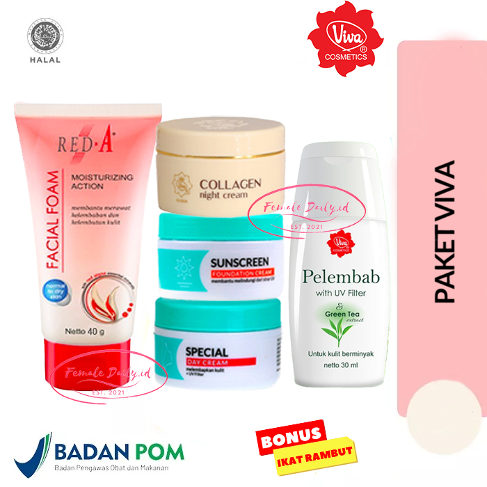 Jual VIVA PAKET FLEK HITAM RED-A SATU SET SKINCARE KULIT KUSAM LENGKAP ...