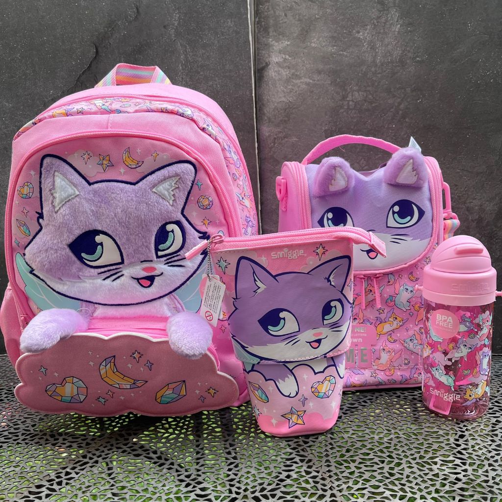 Jual SMIGGLE HAPPY TALES JUNIOR BACKPACK SET CAT BIG ( 4 item ) - SET ...