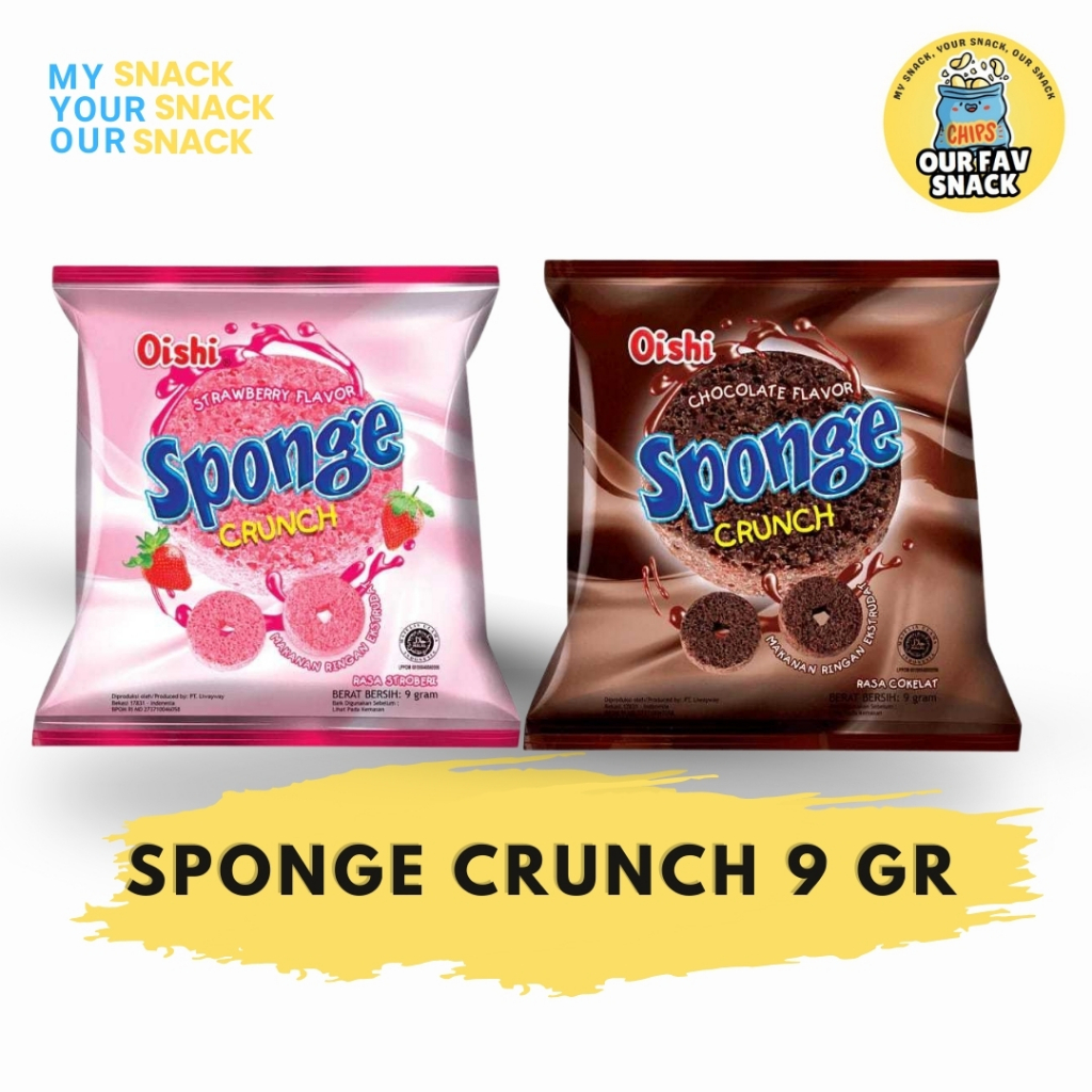 Jual Oishi Sponge Crunch 9 G 1 Pcs 3 Varian Rasa | Shopee Indonesia