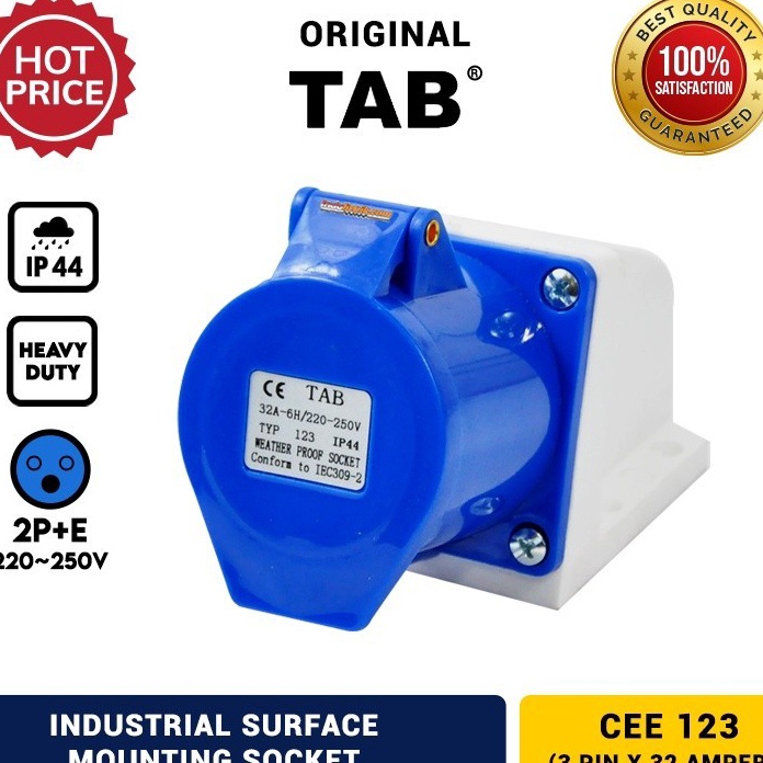 Jual TREND TERKINI Industrial Surface Mounting Socket TAB CEE 123 untuk ...