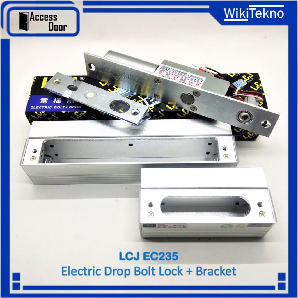 Jual Electric Drop Bolt Lock Falco LCJ EC235 - Dropbolt + Bracket ...
